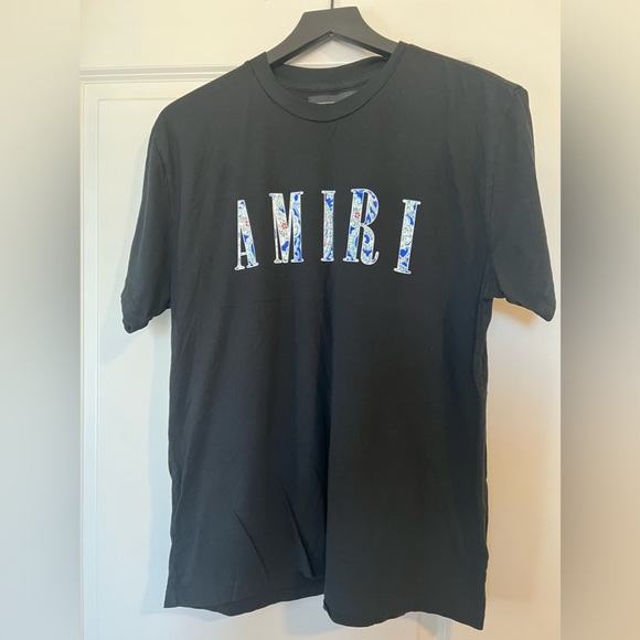 AMIRI | Shirts | Authentic Amiriblack Paisley Core Logo Tshirt | Poshmark